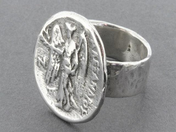 Angel coin ring - sterling silver – Makers & Providers