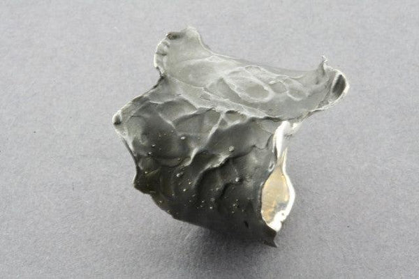 textured torn band - black - long - sterling silver – Makers & Providers