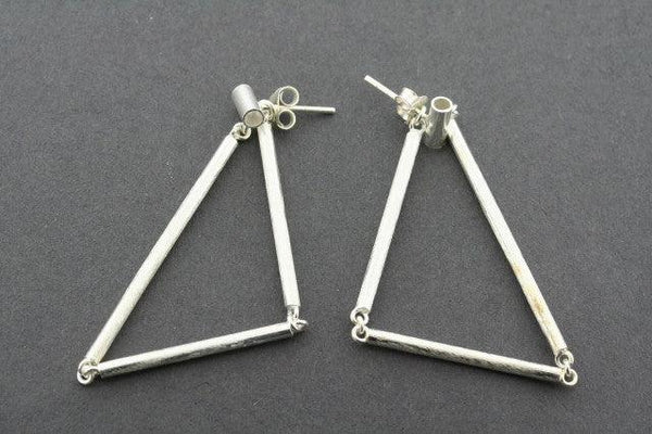 3 bar triangle hoop - sterling silver – Makers & Providers